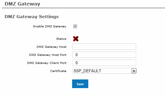 Enabling DMZ Gateway